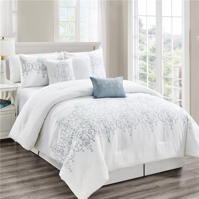 Elight Home 7 Piece Geron Comforter Set - Queen Size - Walmart.com
