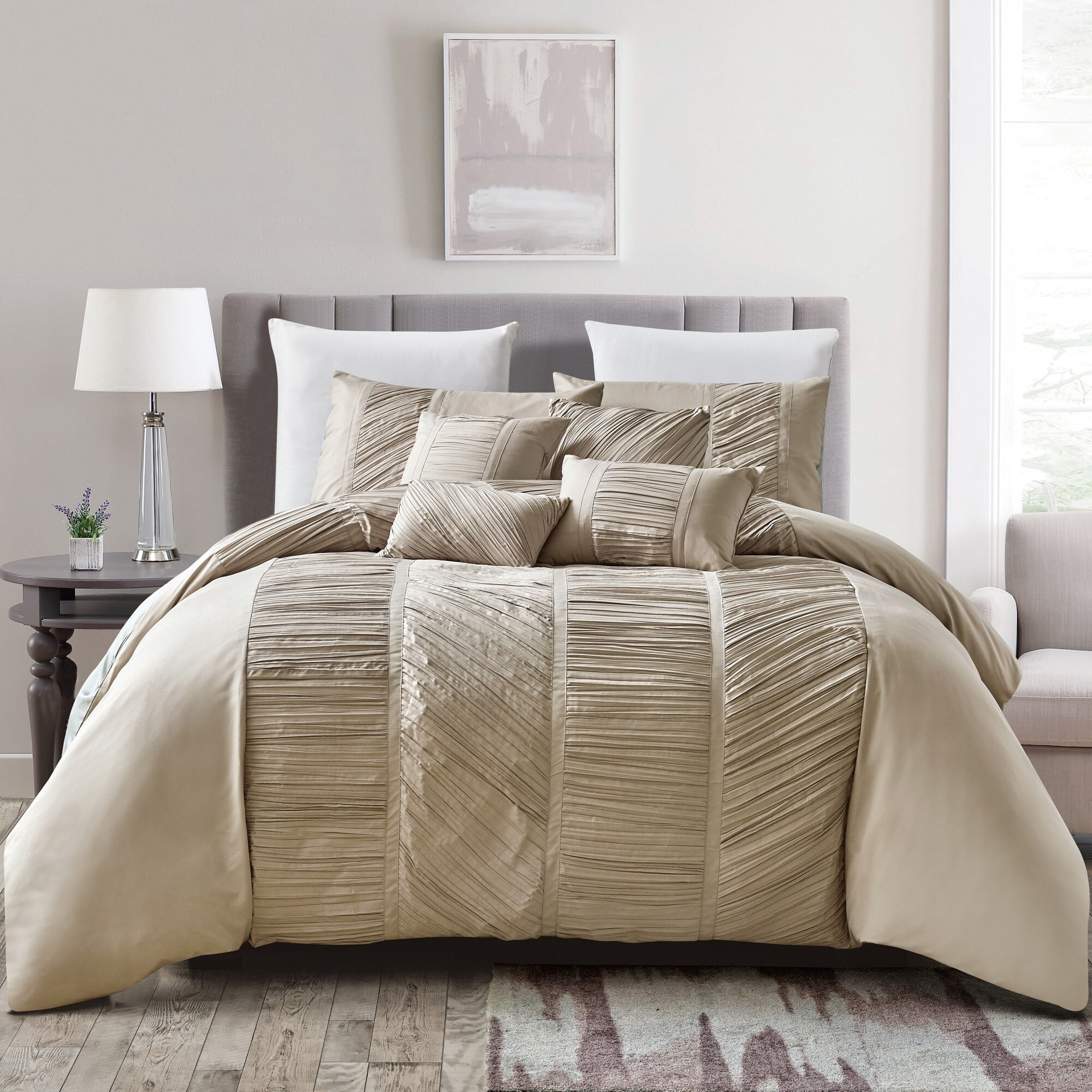 Elight Home Nadwah luxury 7 piece comforter set Queen - Walmart.com