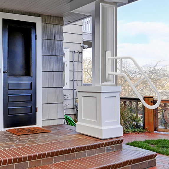 Eligible Outdoor Handicap Grab Bar White, Hand Rails for Outdoor Steps ...