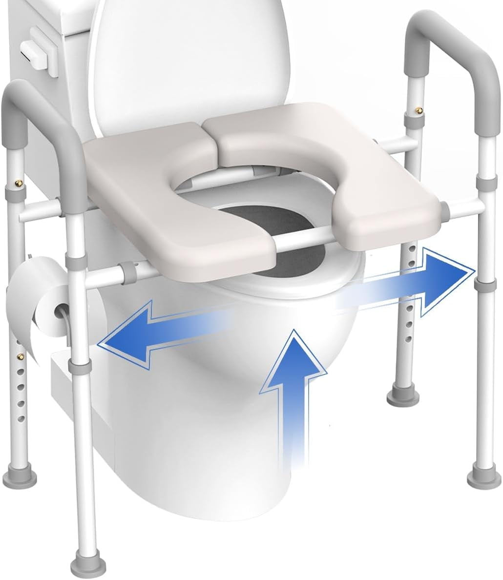Eligible Raised Toilet Seat with Handles - Width & Height ...