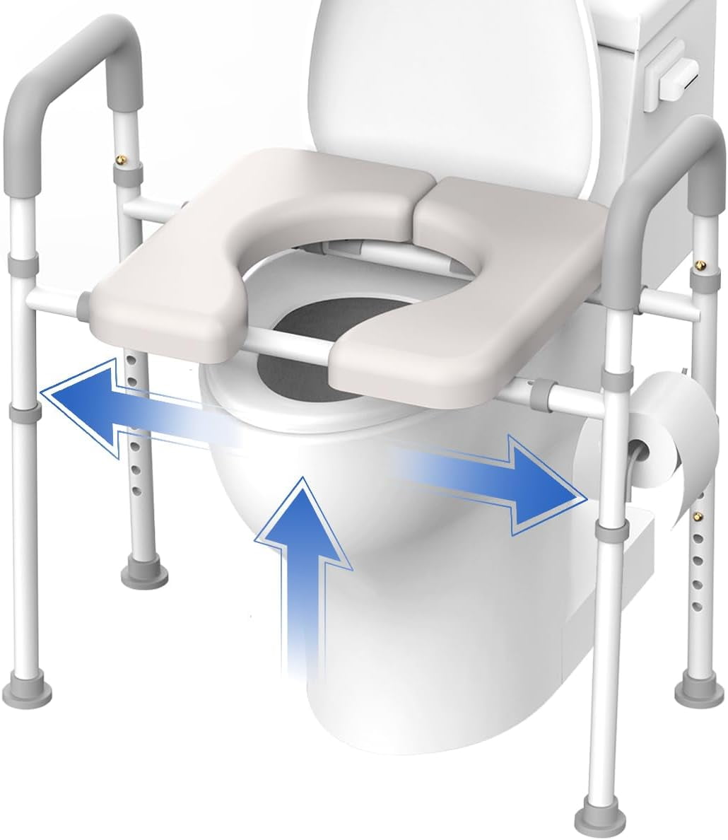 Eligible Raised Toilet Seat with Handles - Width & Height ...