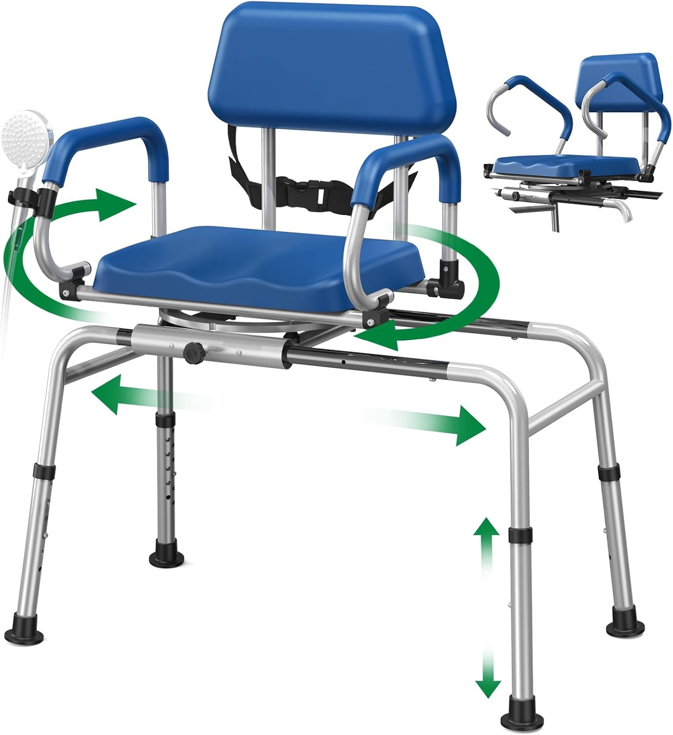 Eligible Sliding Shower Chair Tub Transfer Bench for Bathtub with ...