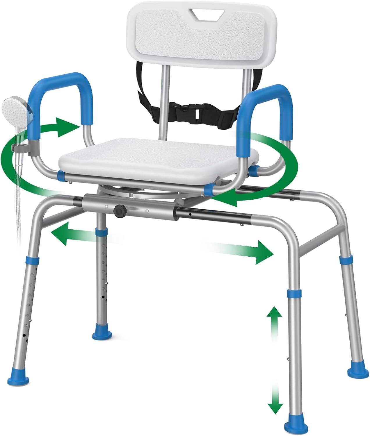 Eligible Sliding Shower Chair Tub Transfer Bench for Bathtub with ...