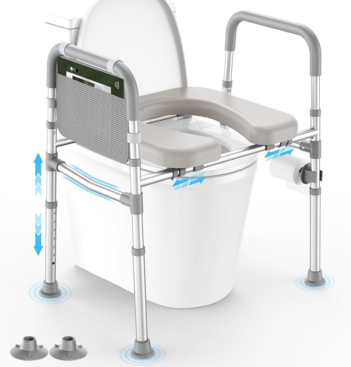 Eligible Toilet Seat Riser for Seniors, Raised Toilet Seat with Handles ...