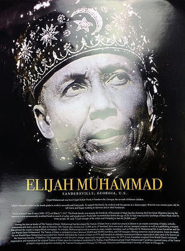 Elijah Muhammad Poster with Biography (18x24) - Walmart.com