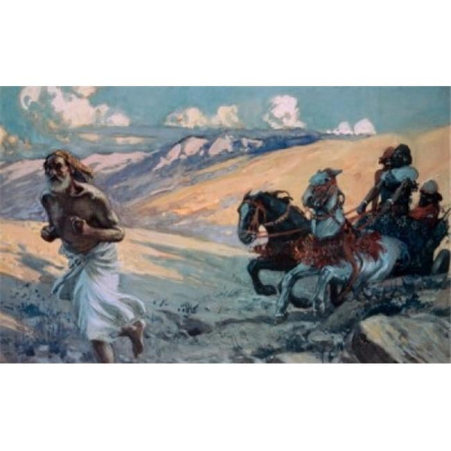 Elijah Runs Before the Chariot of Ahab James Tissot 1836-1902 French ...