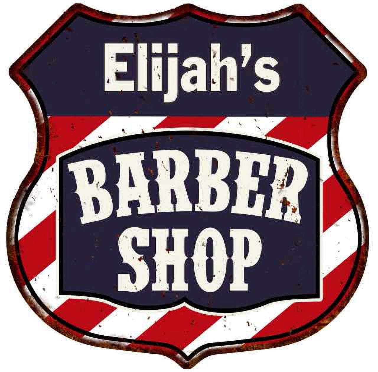 Elijah's Barber Shop Sign Shield Metal Gift Hair Gift 211110020494 ...