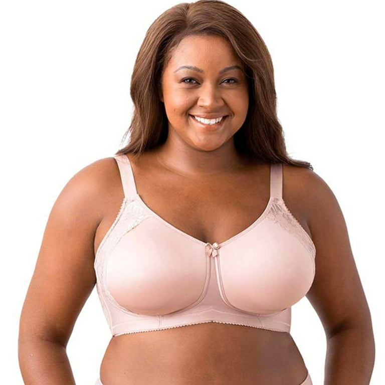 Elila Women s Fancy Smooth Curves Softcup Bra Color Dusty Rose Size 44 G Walmart