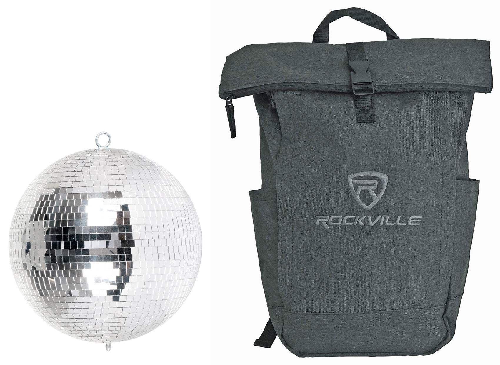 Eliminator EM12 12" Disco Dance Floor DJ Mirror Ball w/ Motor Ring ...