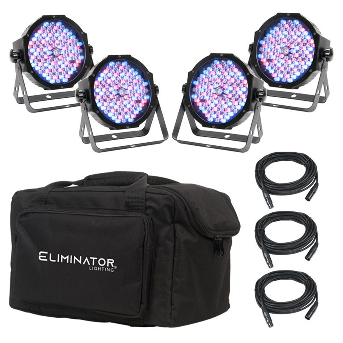 Eliminator Lighting MEGA FLAT PAK EP Lighting System with 4x Mega Par ...