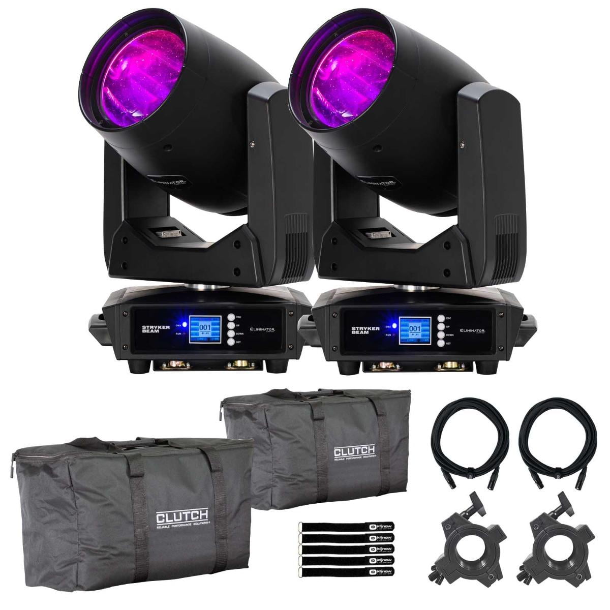 Eliminator Lighting STRYKER BEAM LED Moving Head Beam Fixtures with ...