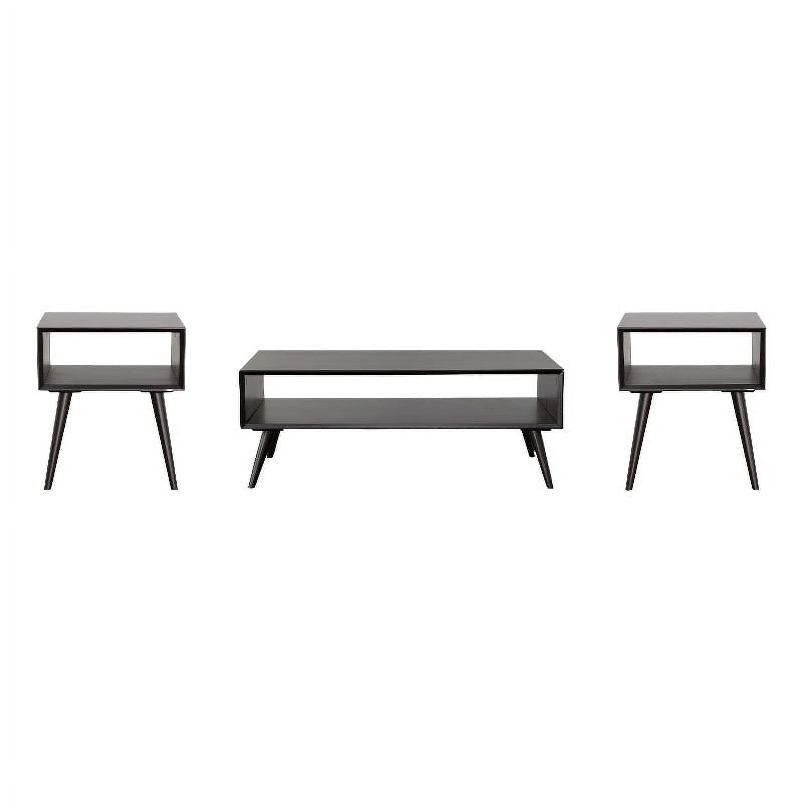 Elin 3-piece Black Solid Wood Occasional Set - Walmart.com