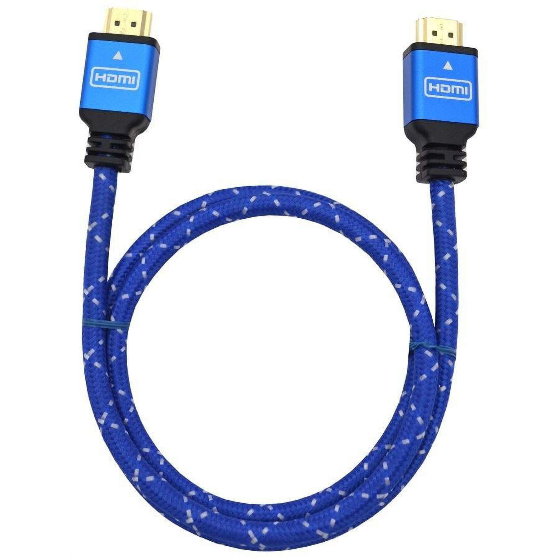 Elink CV-3265 HDMI 2.0 4K 3 Feet Braided Cable With Metal Head Blue ...