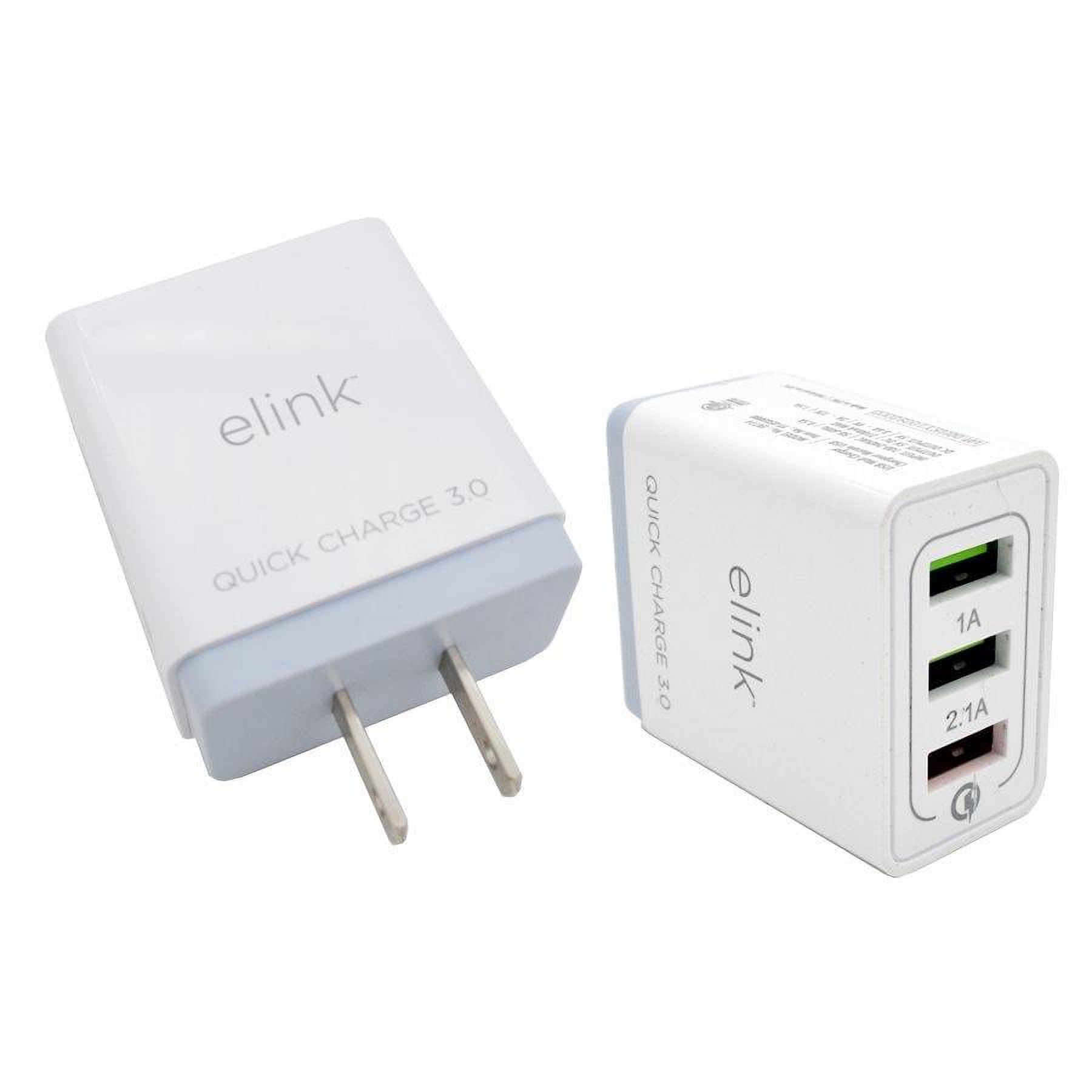 Elink EK114 - 3 Port USB Charger with Quick Charge 3.0, White - Walmart.com