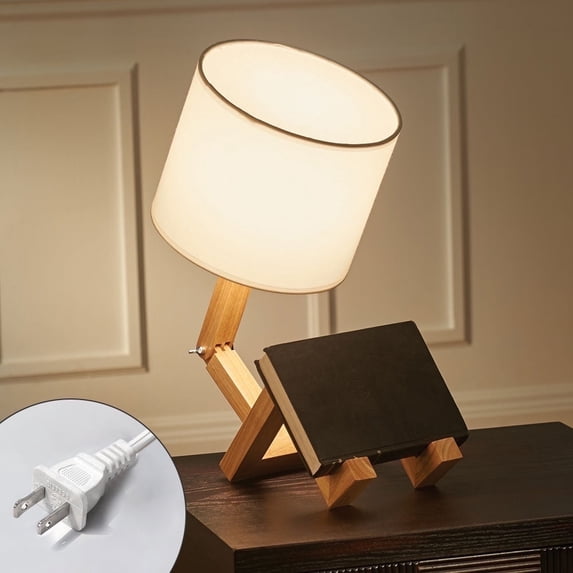 ELINKUME Adjustable Robot Table Lamp, Bedside Night Stand Light, 17in ...