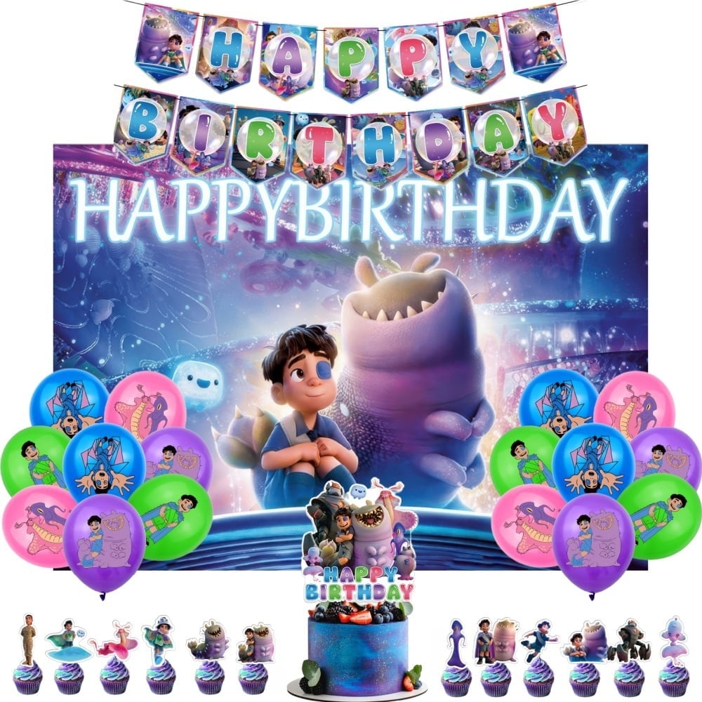Elio Theme Cartoon style Birthday Decoration Kits，Party Supplies ...