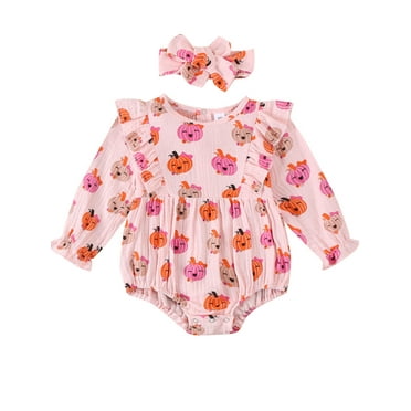 StylesILove Cute Infant Baby Girl Long Sleeve Printed Flower Casual Bodysuit Outfit (90/12-18 ...