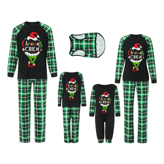 Family Christmas Pajamas Matching Sets Casual Graphic Xmas Tree Letter ...