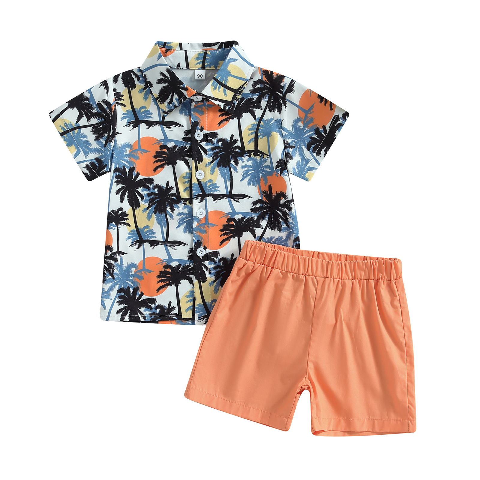 Elippeo Kid Boy Pants Suit 18M 24M 3Y 4Y 5Y Short Sleeve Lapel ...
