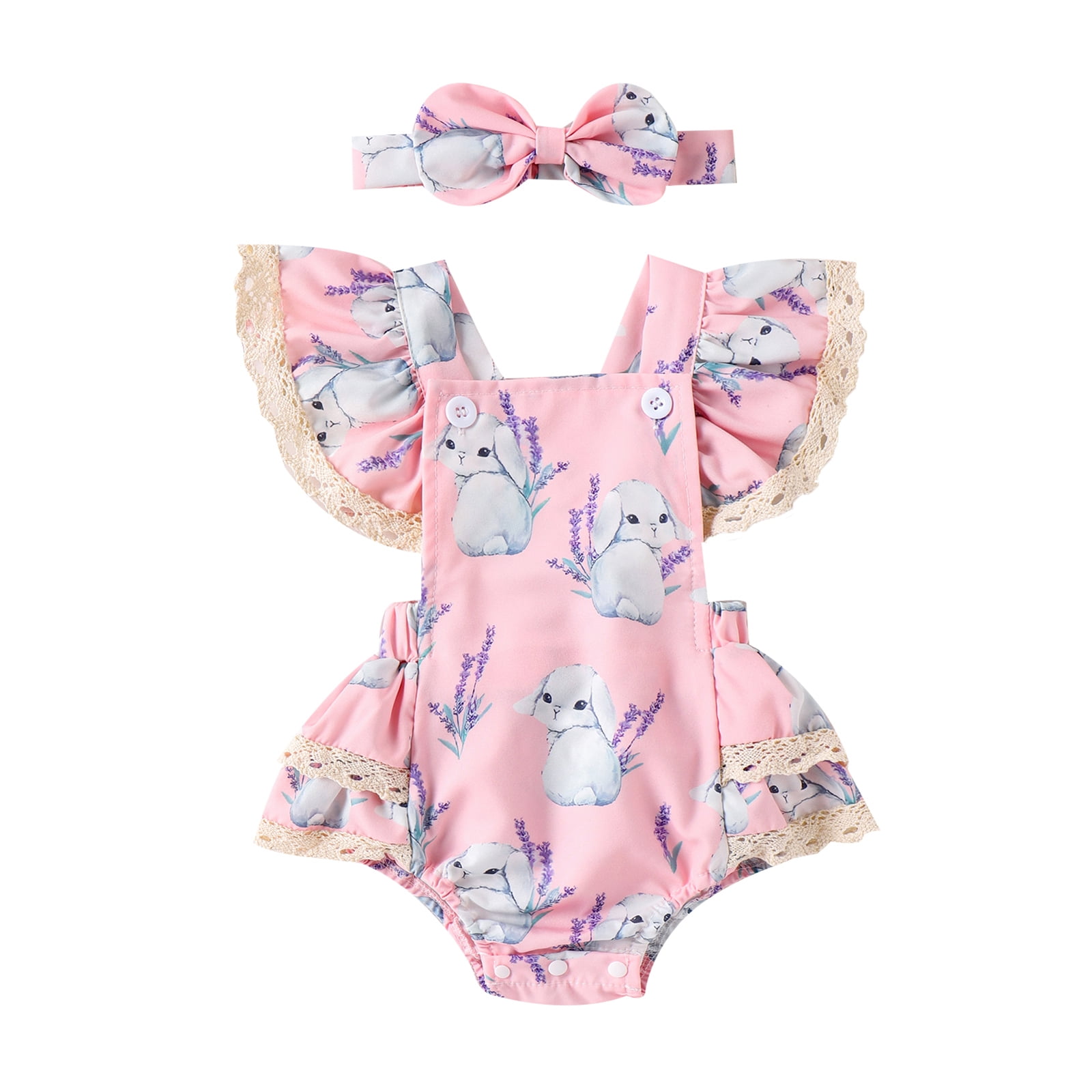 Elippeo Summer Easter Infant Baby Girl Outfits 3 6 9 12 18 Months Fly ...