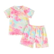 Younger Tree Toddler Baby Girl Clothes Outfits Summer Ruffle Sleeve Romper and Floral Shorts ...