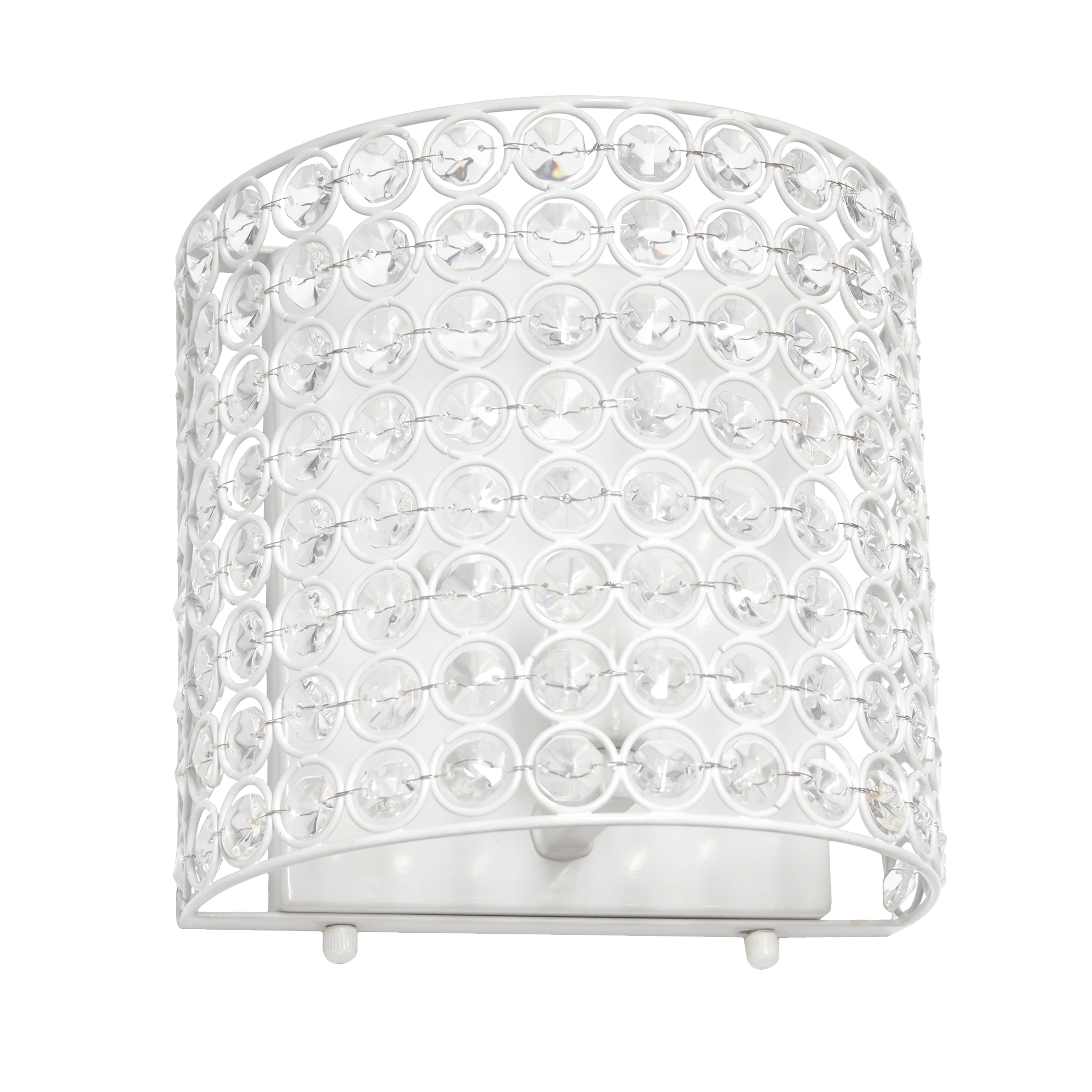 Elipse 1-Light Contemporary Modern 8" Crystal And Metal Wall Sconce ...