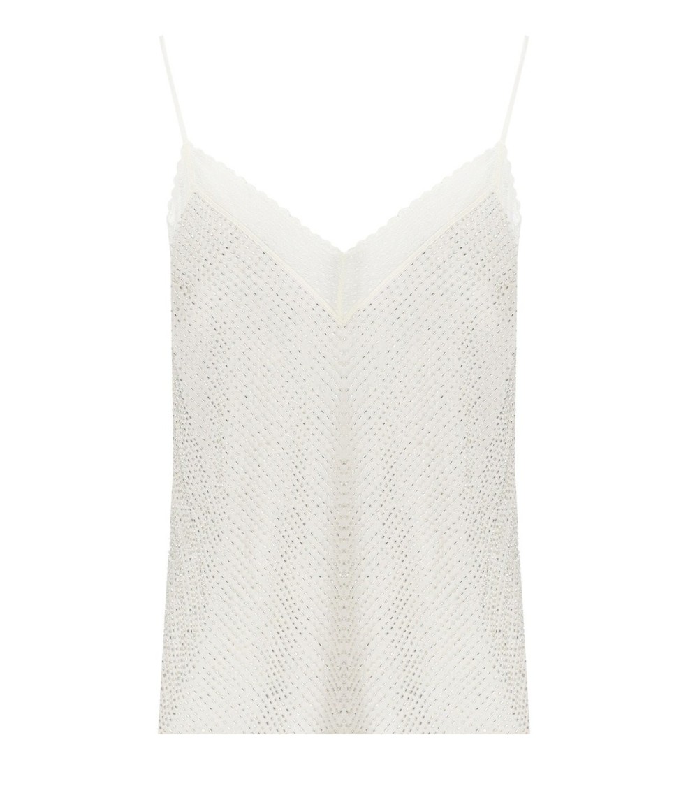 Elisabetta Franchi Women's Ivory Beaded Top Neutrals Sizes IT 34-64 ...