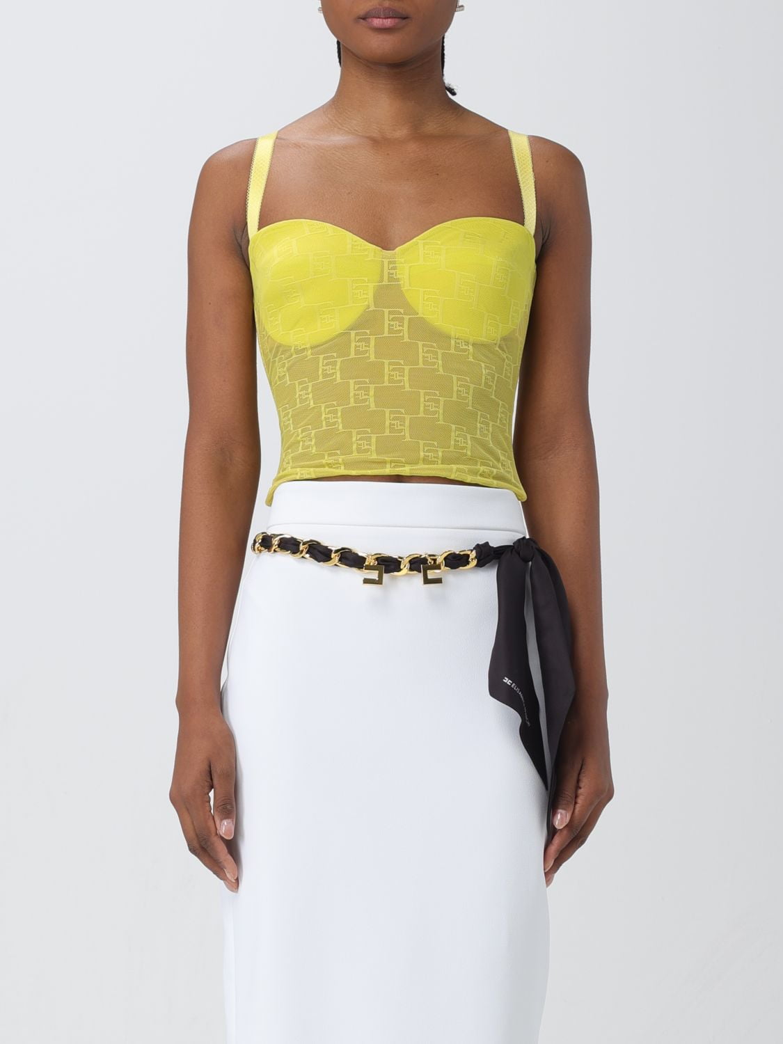 Elisabetta Franchi Top Woman Yellow Woman - Walmart.com