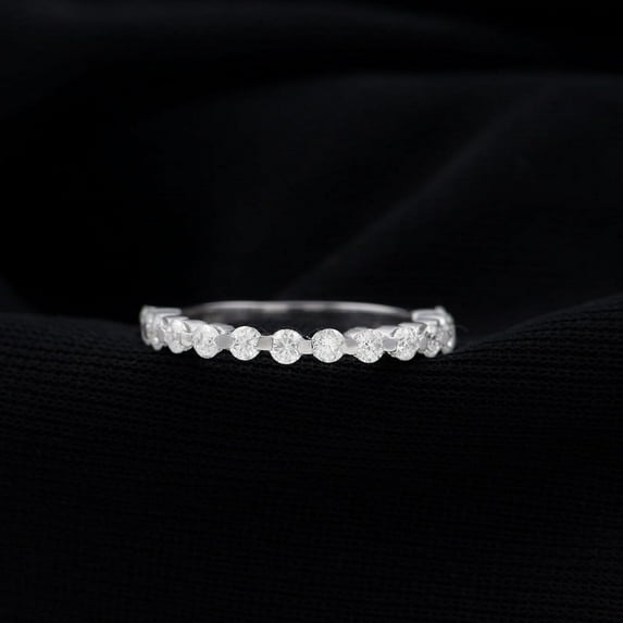 Elise Jewel 1.2 Ct Round Cut Diamond Rings for Her - 14K White Gold ...