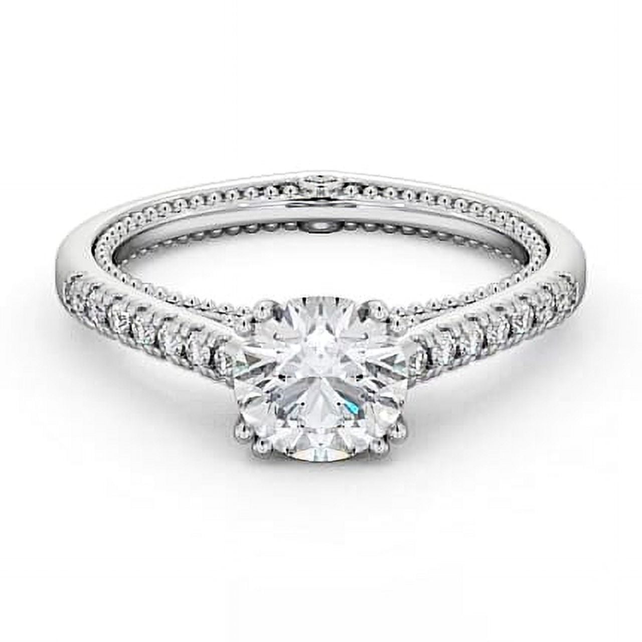 Elise Jewel 1.4 Ct Round Cut Diamond Jewelry - 14K White Gold Plated Engagement Ring - Vintage ...