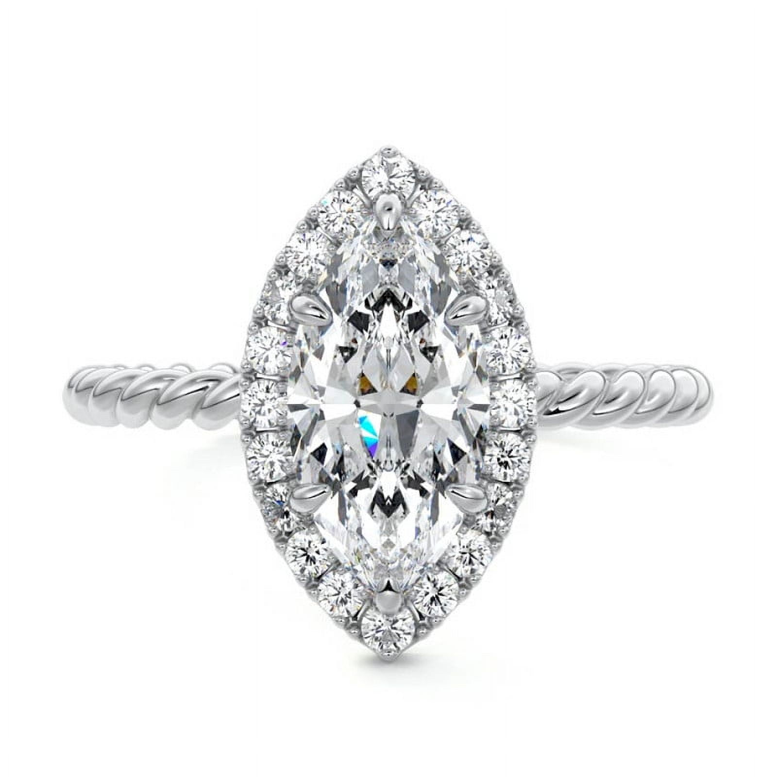 Elise Jewel 1.45 Ct Lab Created Diamond Engagement Ring - Marquise Cut ...