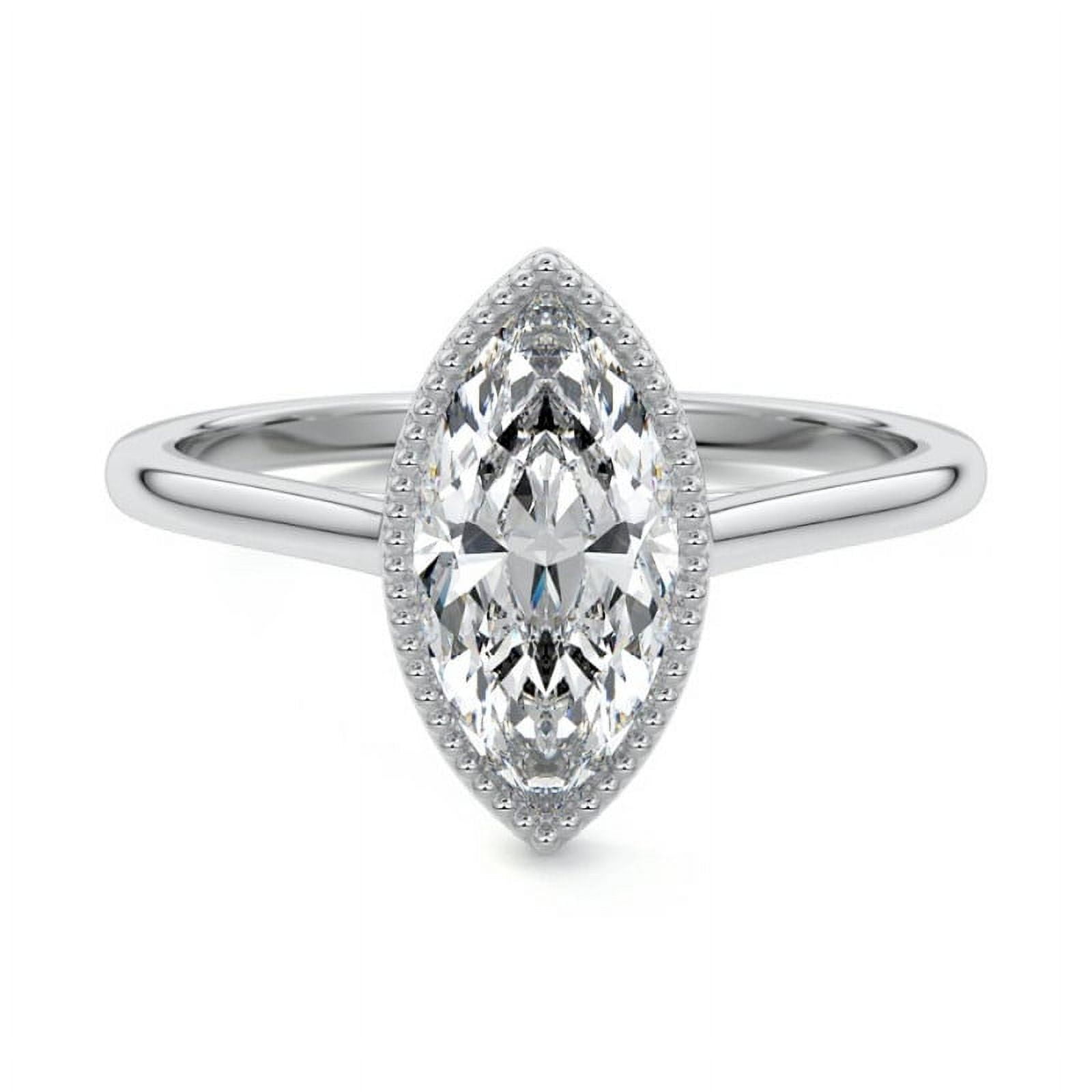 Elise Jewel 1.55 Ct Marquise Cut Lab Created Diamond Ring - Stamped 14K ...