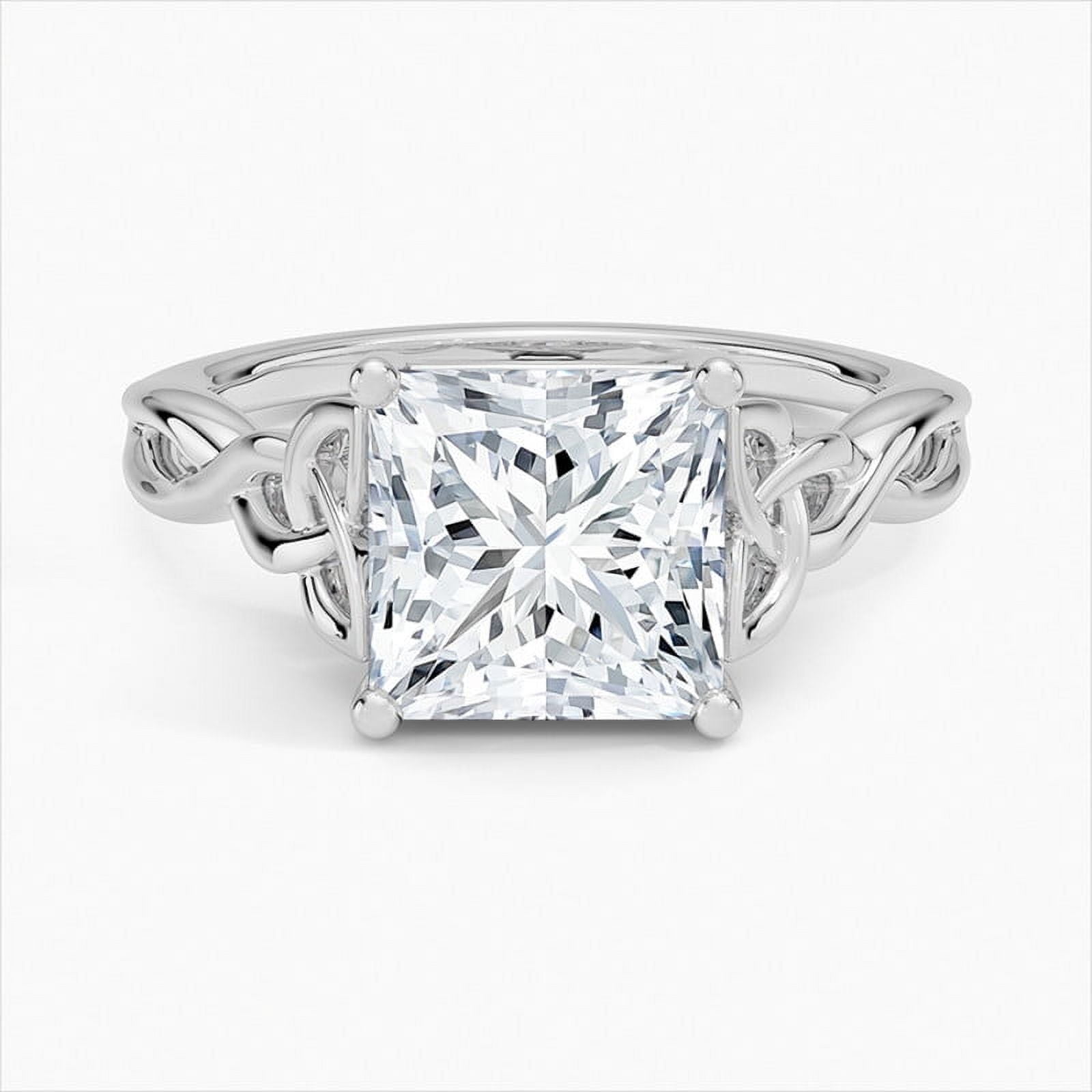 Elise Jewel 1.67 Ct Princess Cut Diamond Ring - 14K White Gold Plated ...
