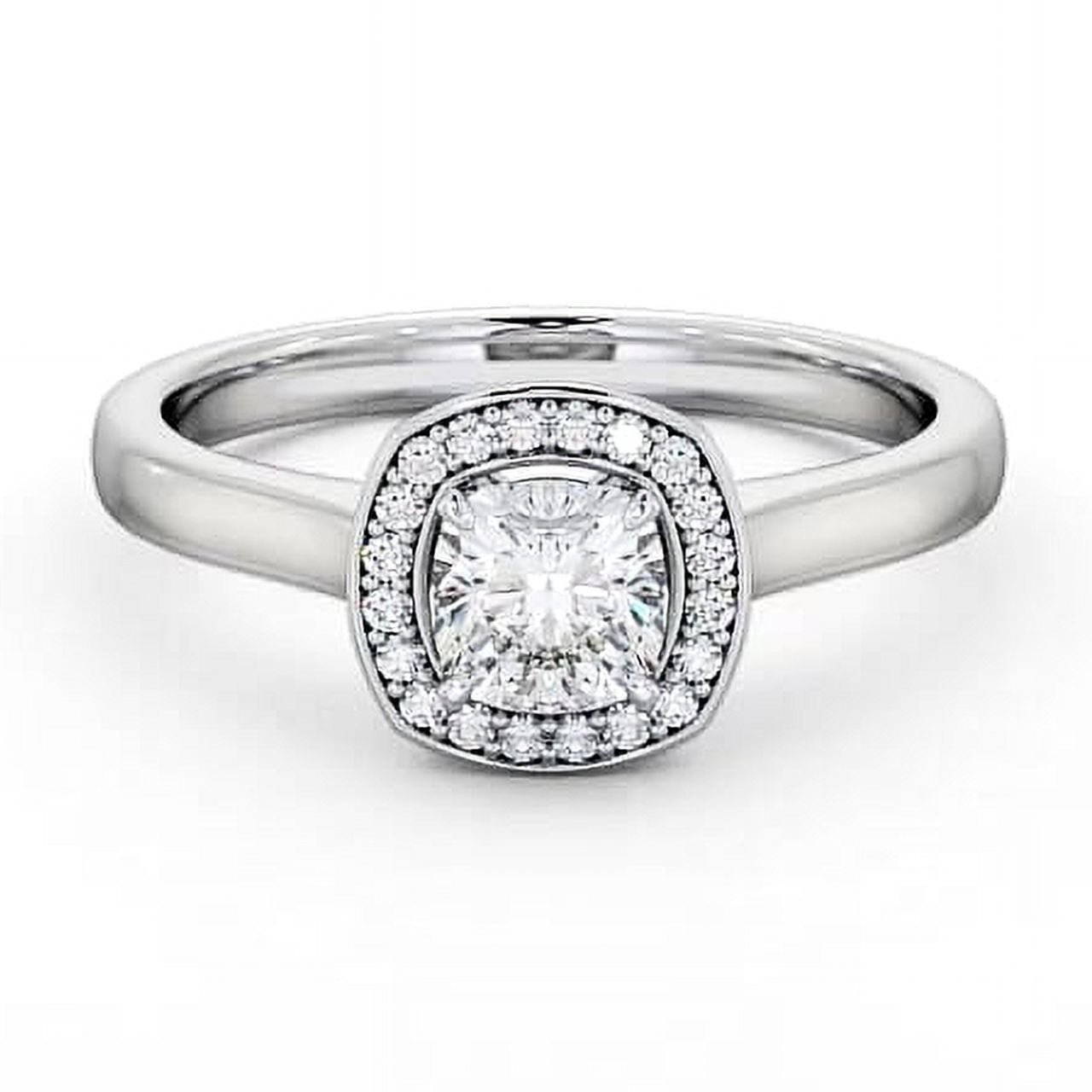 Elise Jewel 1.7 Ct Cushion Cut Diamond Rings for Wedding - 14K White ...