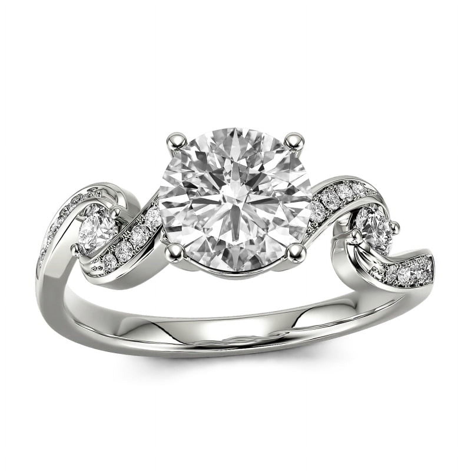 Elise Jewel 1.72 Ct Round Cut Diamond Silver Engagement Unique Rings ...