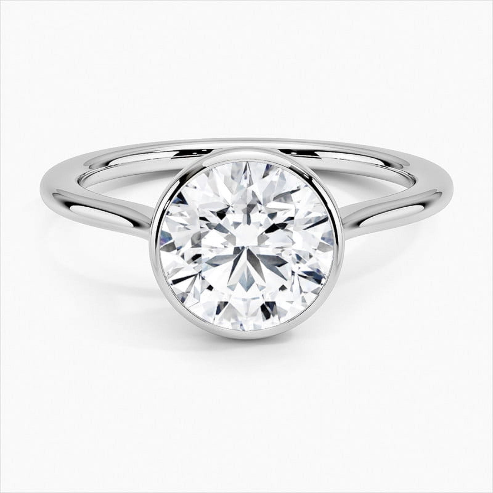 Elise Jewel 1.76 Ct Round Cut Diamond Ring - 14K White Gold Plated Ring ...