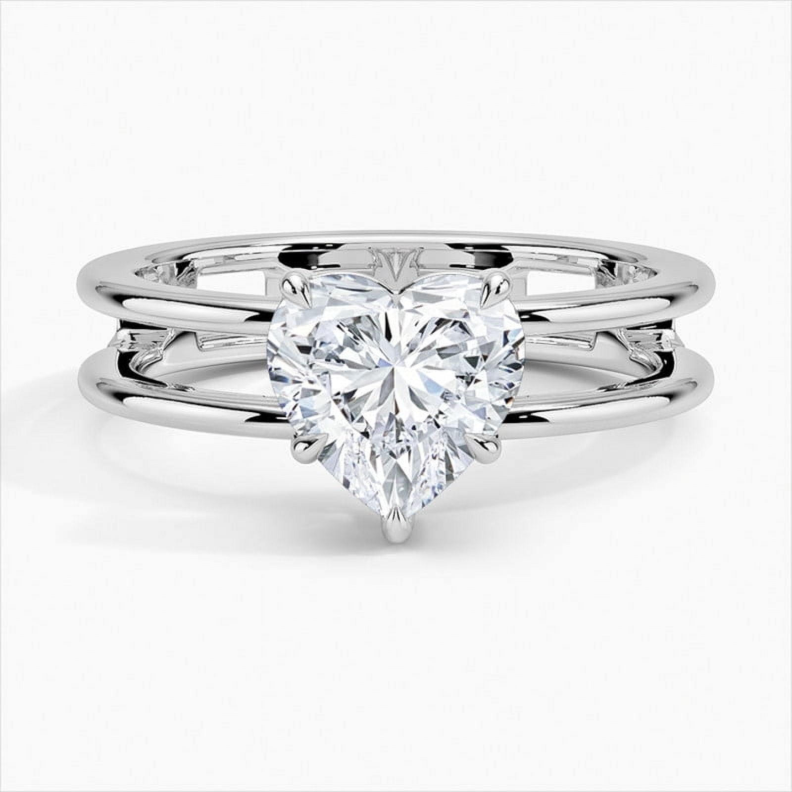Elise Jewel 1.78 Ct Heart Cut Diamond Ring for Her - 14K White Gold Plated Rings - Stunning ...