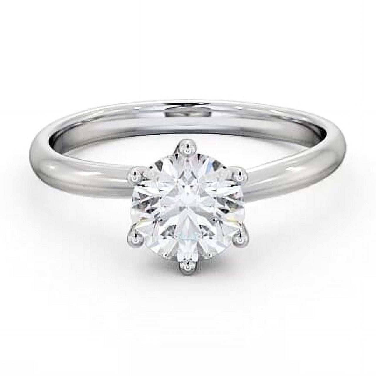 Elise Jewel 1.8 Ct Round Cut Diamond Ring - 14K White Gold Plated ...