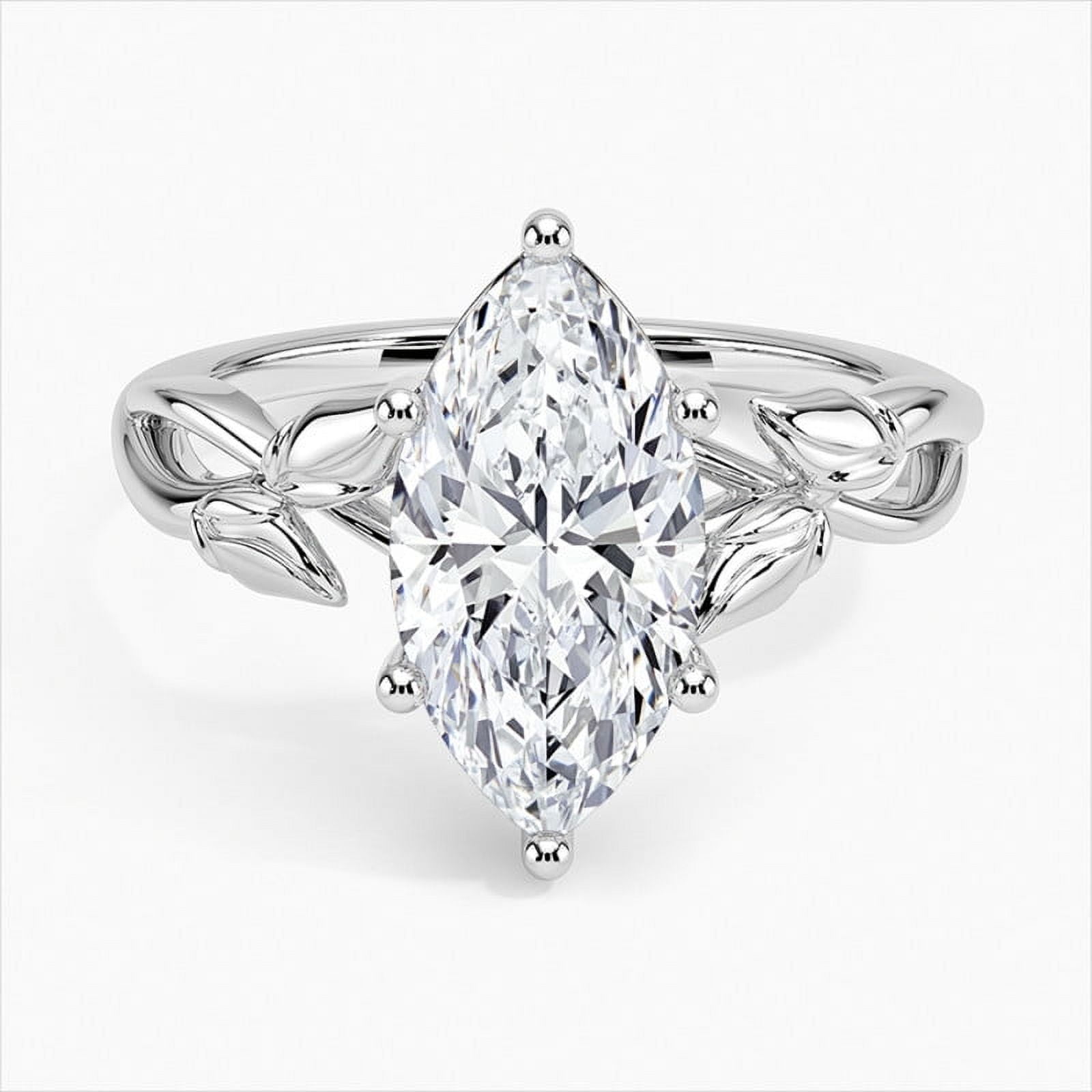 Elise Jewel 1.82 Ct Marquise Cut Diamond Ring - 14K White Gold Plated ...