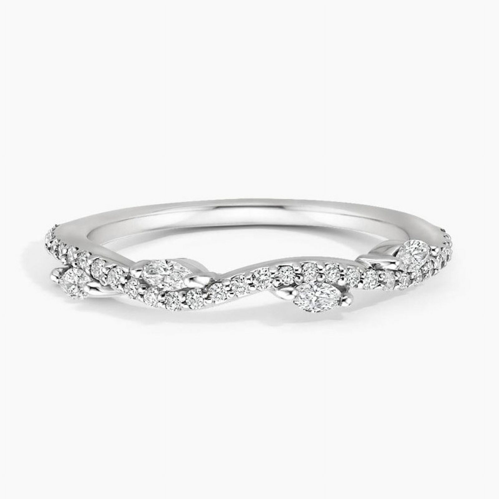 Elise Jewel 1.83 Ct Round Cut Diamond Rings for Women - Crafted in 14K White Gold Plated ...