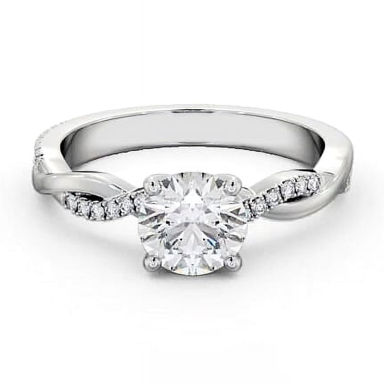 Elise Jewel 1.9 Ct Round Cut Diamond Ring for Women - 14K White Gold ...