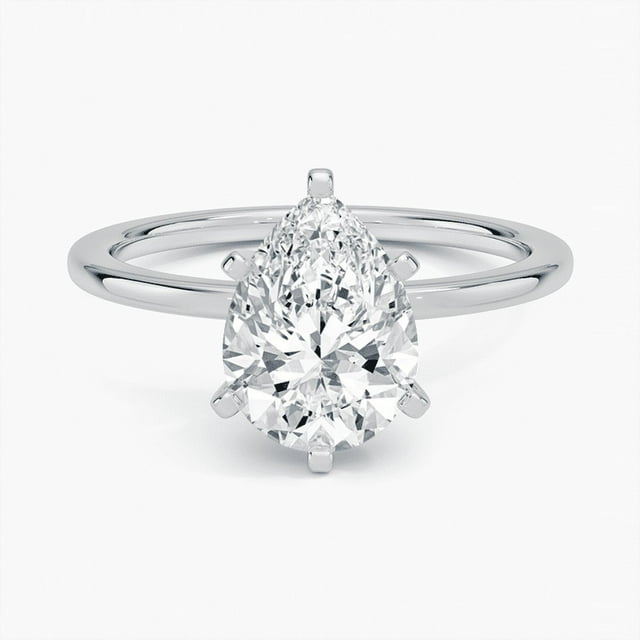 Elise Jewel 1.99 Ct Pear Cut White Diamond Rings for Her - One Stone ...