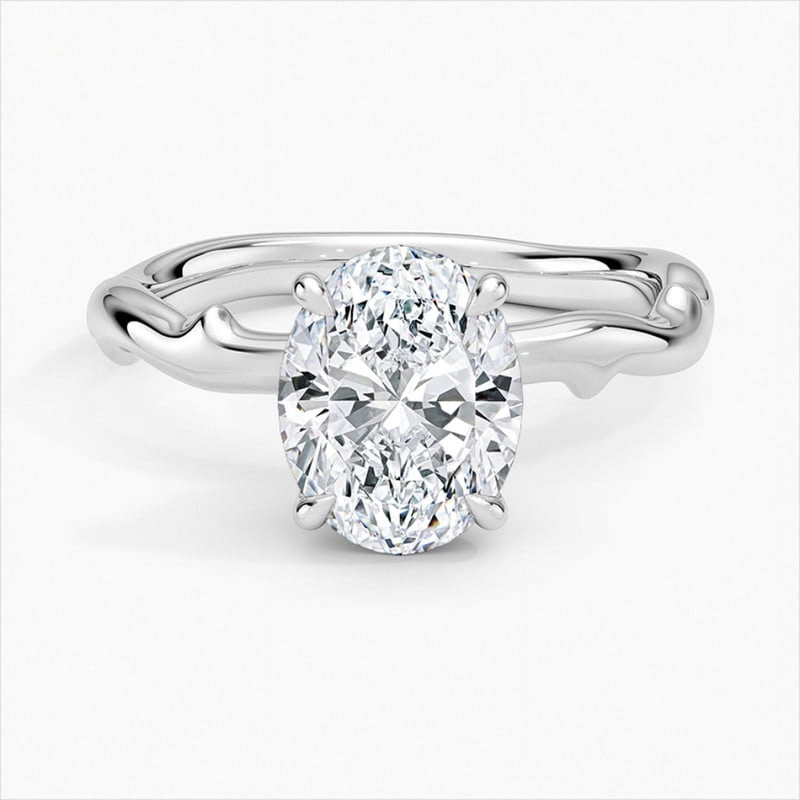 Elise Jewel 14K White Gold Pated 2.03 Ct Diamond Ring - Excellent Oval ...