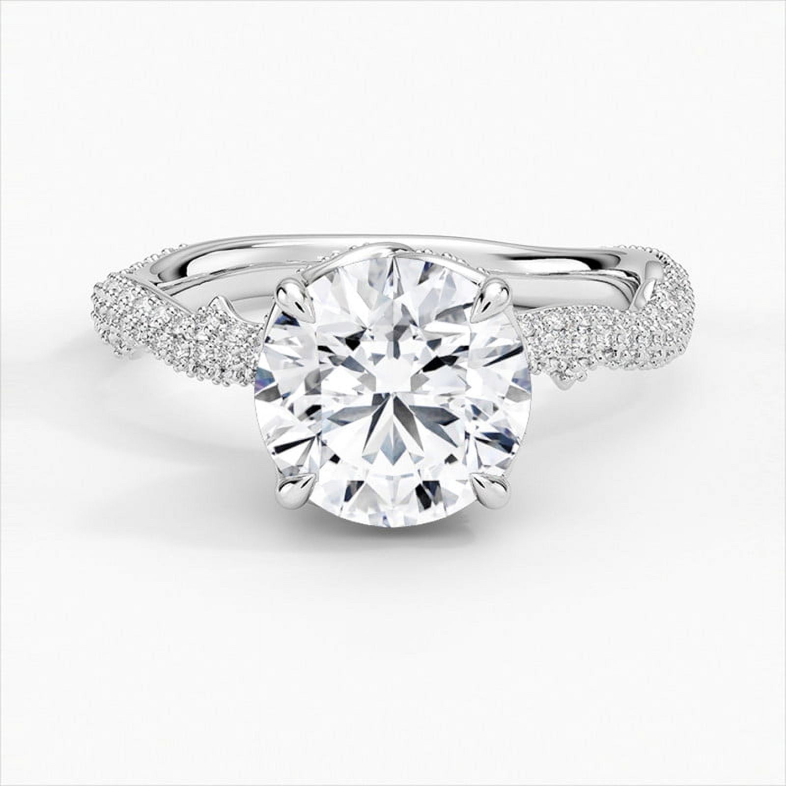 Elise Jewel 14K White Gold Plated 1.76 Ct Lab Created Diamond Rose Wedding Ring - Gorgeous ...