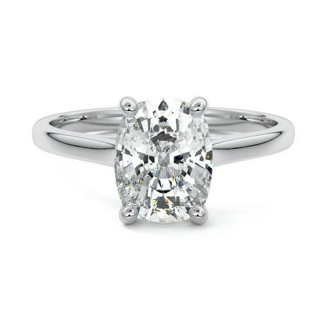 Elise Jewel 14K White Gold Plated 1.91 Ct Cushion Cut Diamond Rings ...