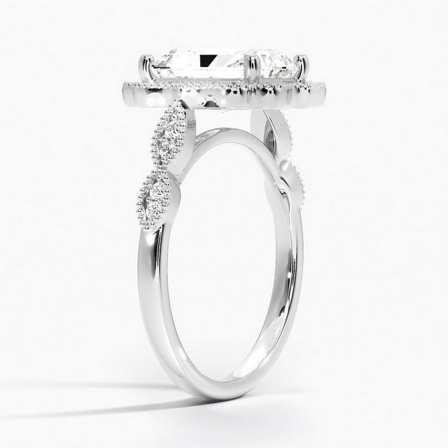 Elise Jewel 14K White Gold Plated 2.02 Ct Emerald Cut Diamond Ring ...