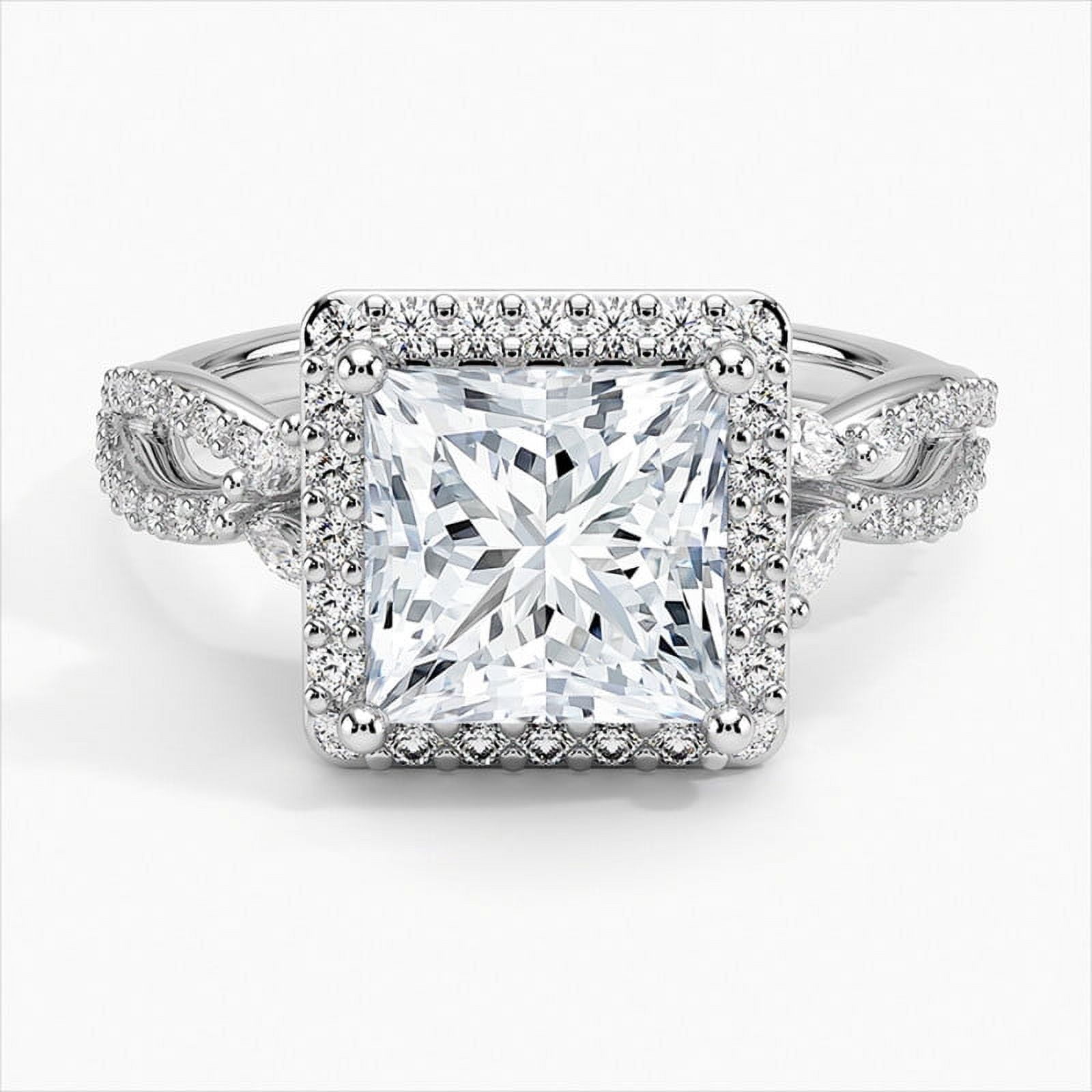 Elise Jewel 14K White Gold Plated 2.02 Ct Princess Cut Diamond Ring ...
