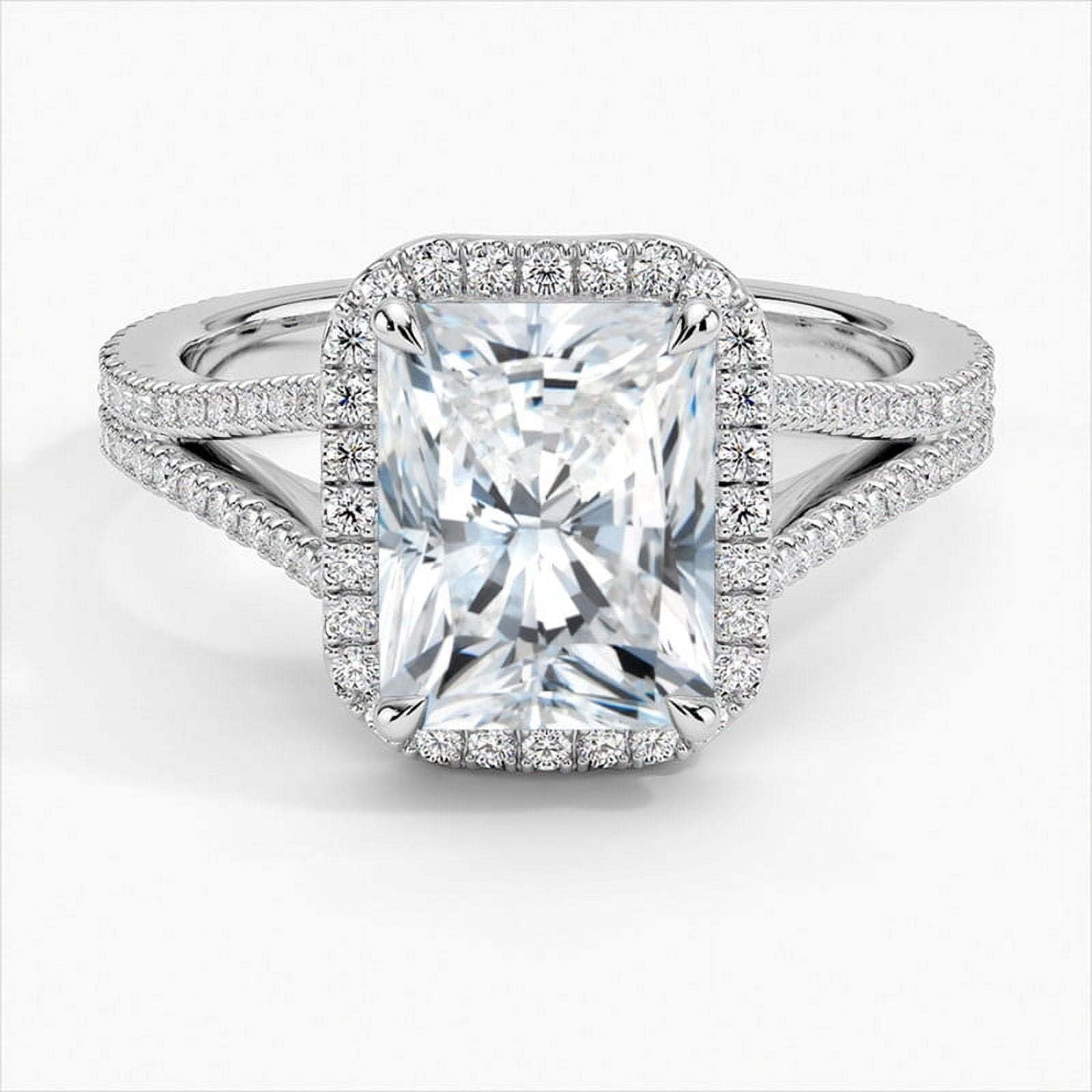 Elise Jewel 14K White Gold Plated 2.12 Ct Radiant Cut Diamond Ring ...