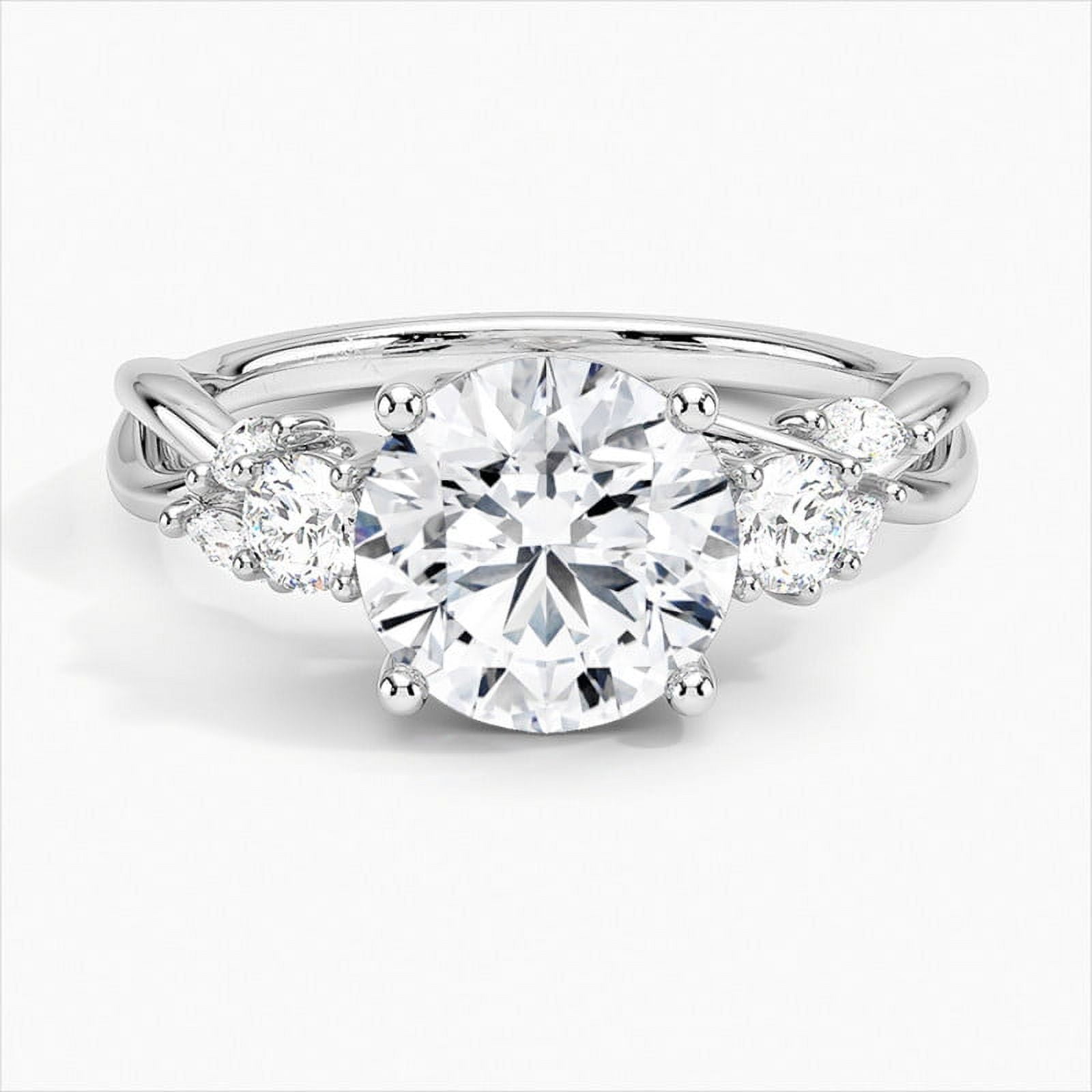 Elise Jewel 14K White Gold Plated 2.15 Ct Round Cut Diamond Rings - Women's Jewelry Engagement ...