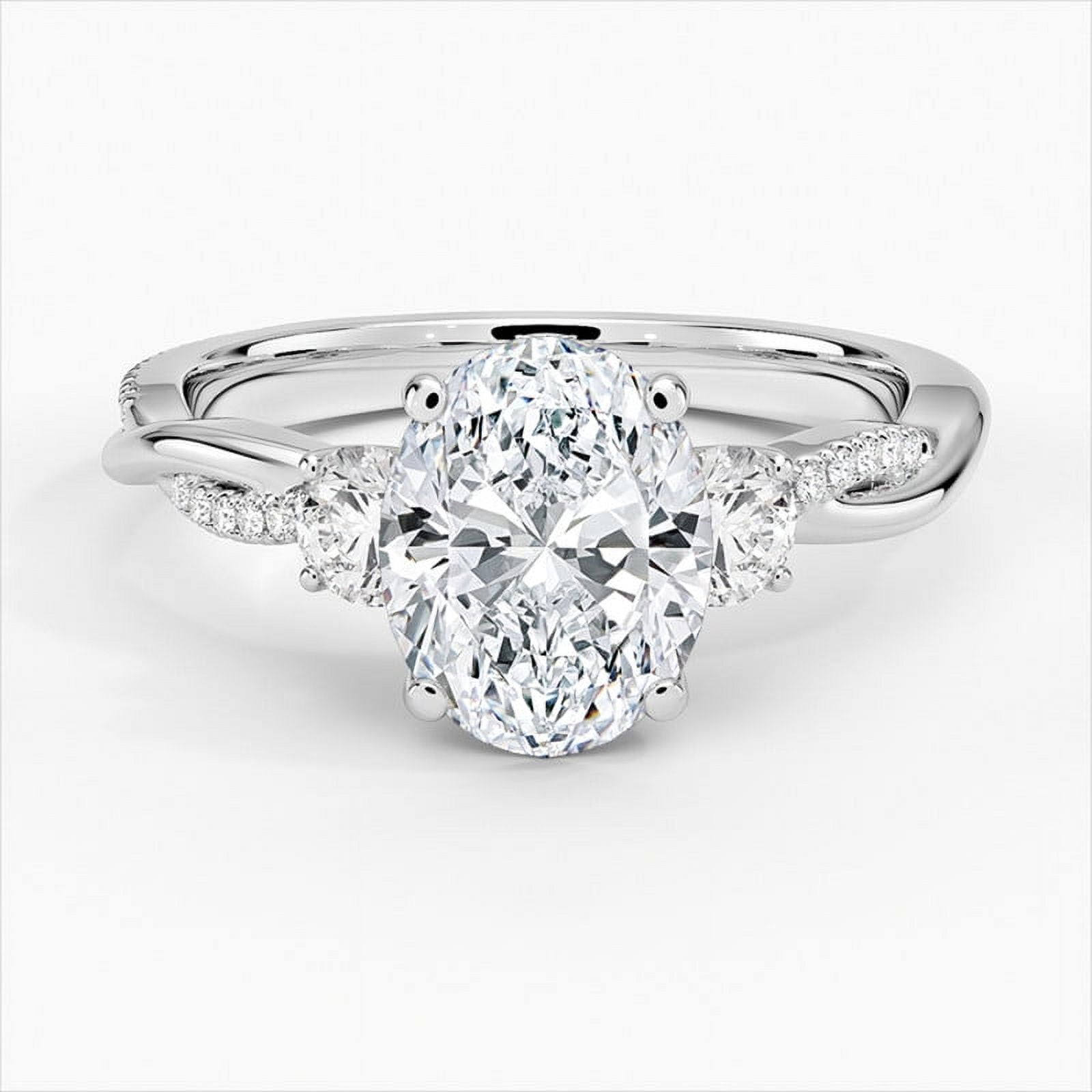 Elise Jewel 14K White Gold Plated 2.23 Ct Oval Cut Diamond Ring ...